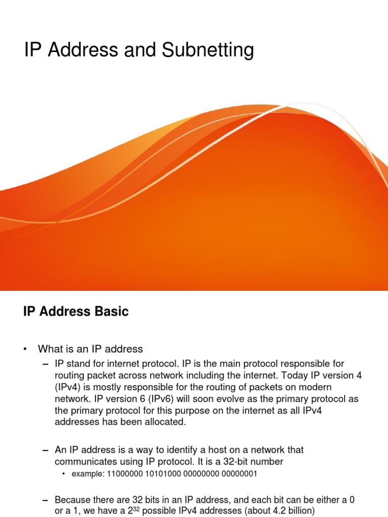 5-IP Address and Subnetting Subnet Mask | PDF | Internet Protocols | Ip Address