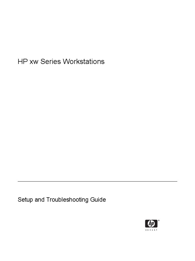 HP xw8000 Setup and Troubleshooting Guide | PDF | Bios | Operating System
