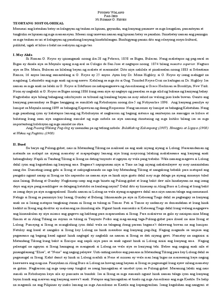 Pusong Walang Pag Ibig Ni Roman G Reyes | PDF Pusong Walang Pag Ibig Ni Roman G Reyes | PDF