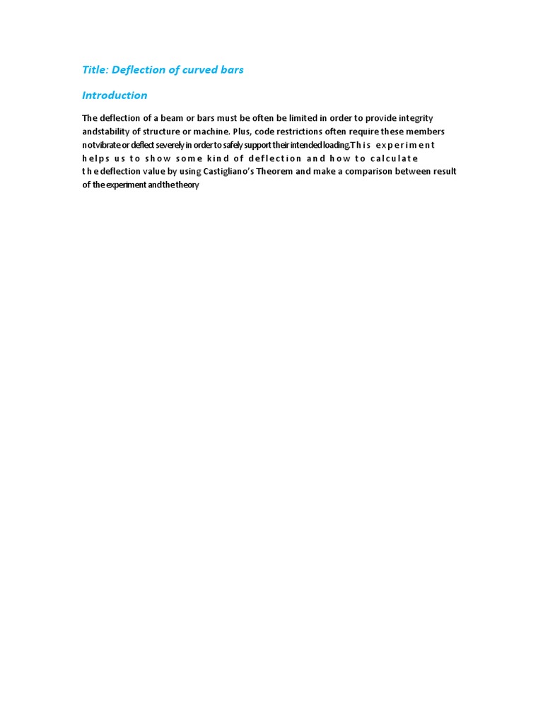 Title: Deflection of Curved Bars | PDF | Technology & Engineering