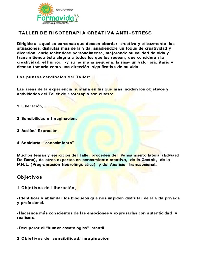 Taller de Risoterapia | PDF | Humor | La risa