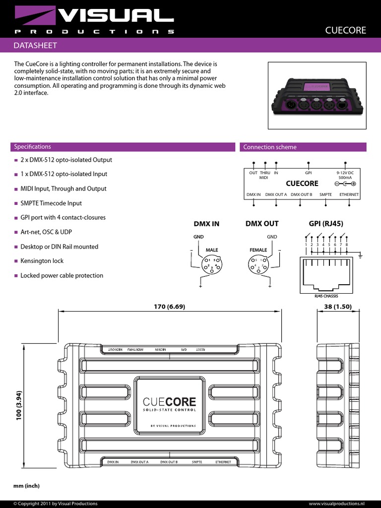 Datasheet CueCore | PDF | Computers