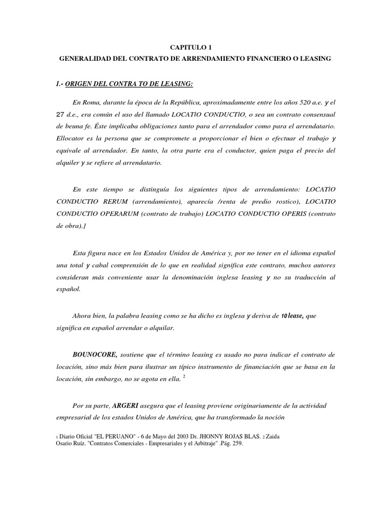 Contrato de Leasing | PDF | Arrendamiento | Propiedad