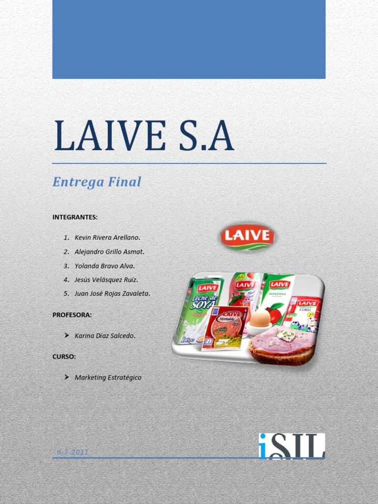 LAIVE S.a (Entrega Final) | Yogur | Productos lácteos
