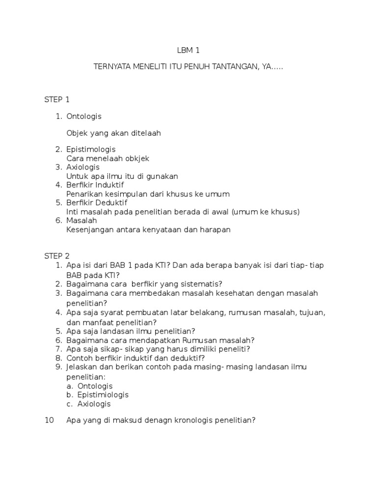 LBM 1-MODUL MP Bayu | PDF