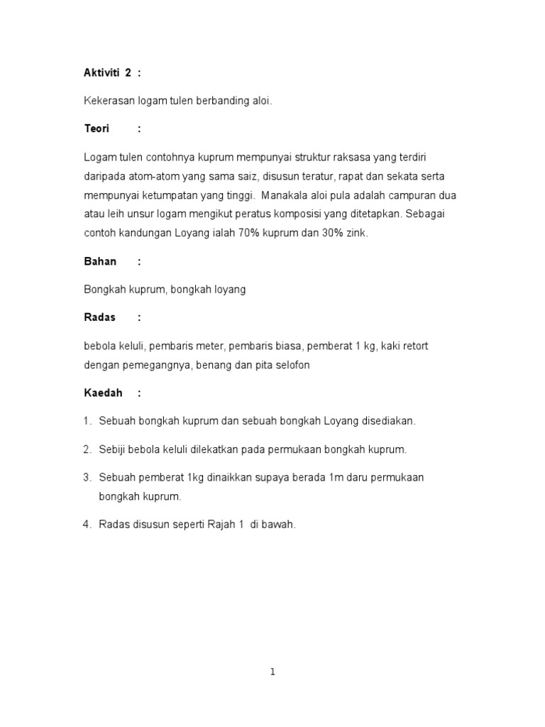 Amali Sains 2 | PDF