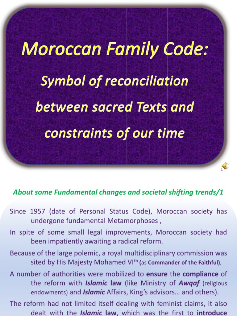 The Moudawana (Moroccan Family Code) | PDF | Polygamy | Marriage