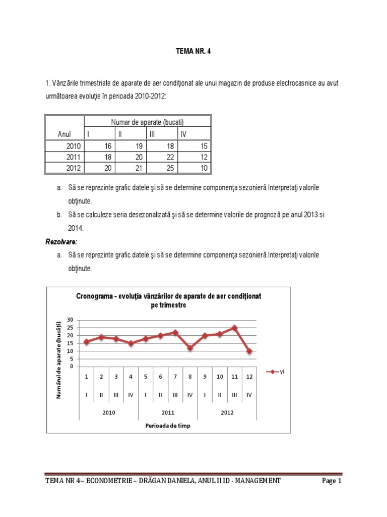 Tema NR 4 - Econometrie | PDF