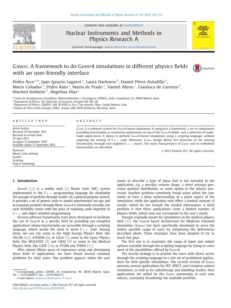 GAMOS Libre | PDF | Scripting Language | Particle Physics