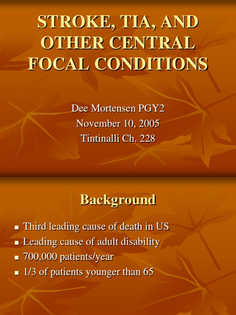 Stroke ppt | Stroke | Ischemia