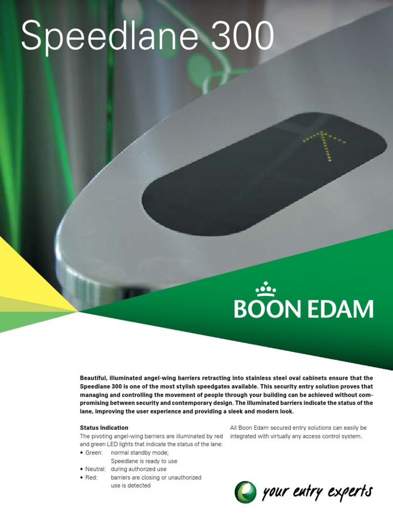 Speedlane 300 | PDF | Access Control | Manufactured Goods