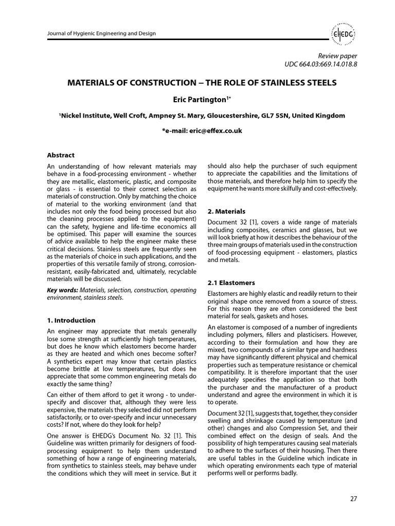 4 Eric Partington | PDF | Stainless Steel | Steel