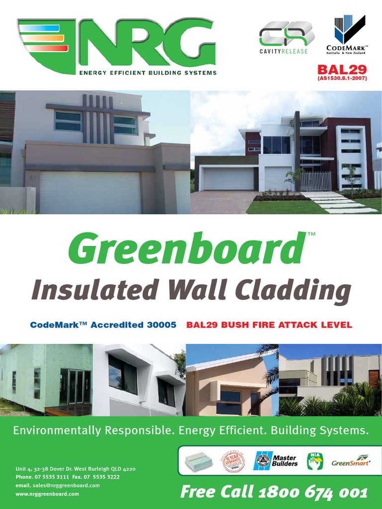 NRG Greenboard Spec Booklet V7 2013_0 | Framing (Construction ...