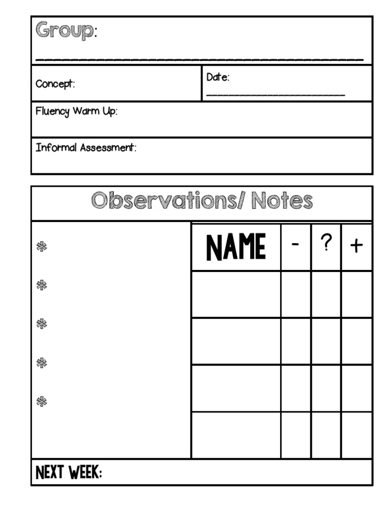 Weekly Group Concept Plan Template | PDF | Career & Growth | Business