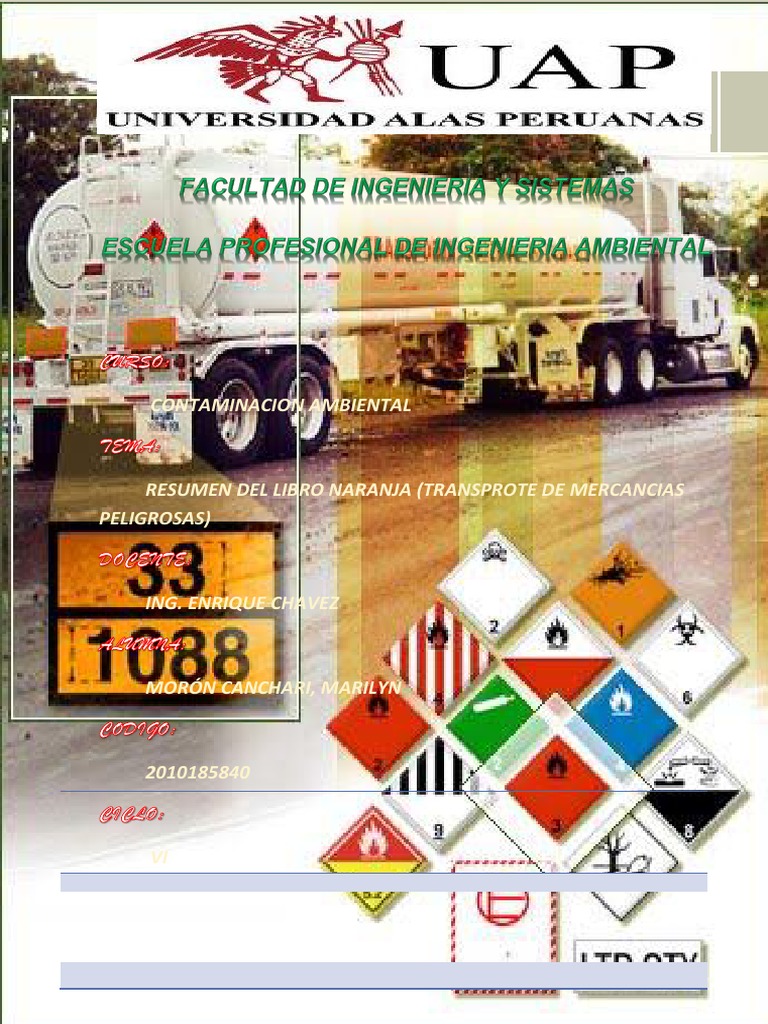 Resumen del Libro Naranja ONU | PDF | Material explosivo | Transporte