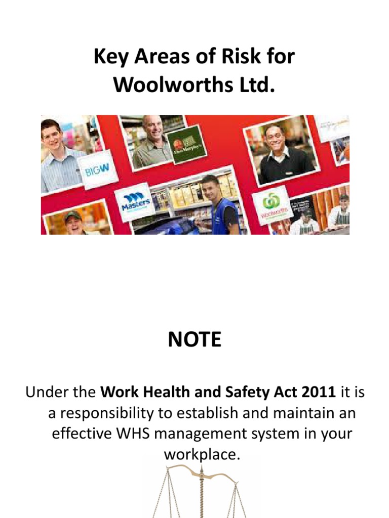 Woolworths WHS Management Overview | PDF | Occupational Safety And ...
