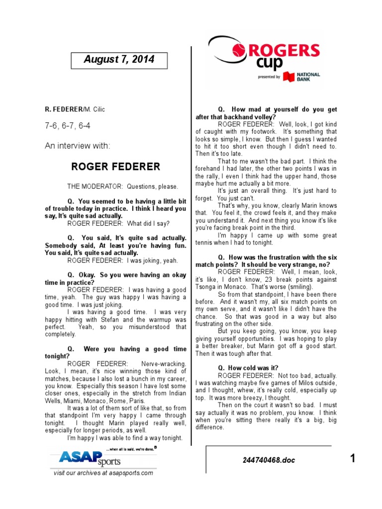 Roger Federer | PDF
