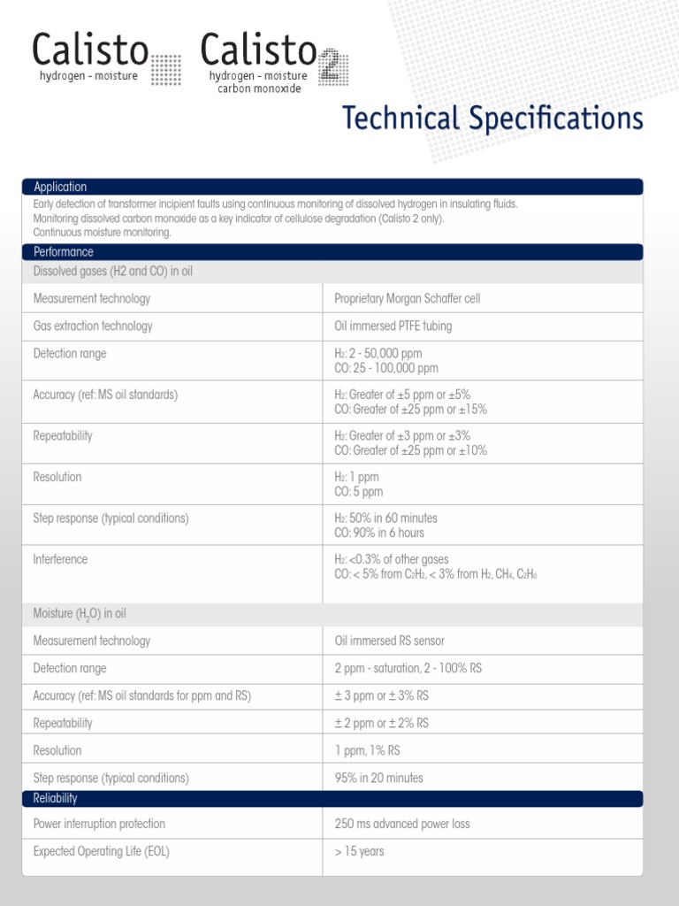 Calisto c2 Specs | PDF | Electrical Engineering | Science