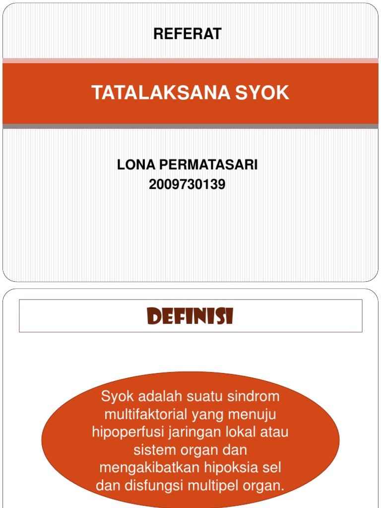 Tatalaksana Syok | PDF