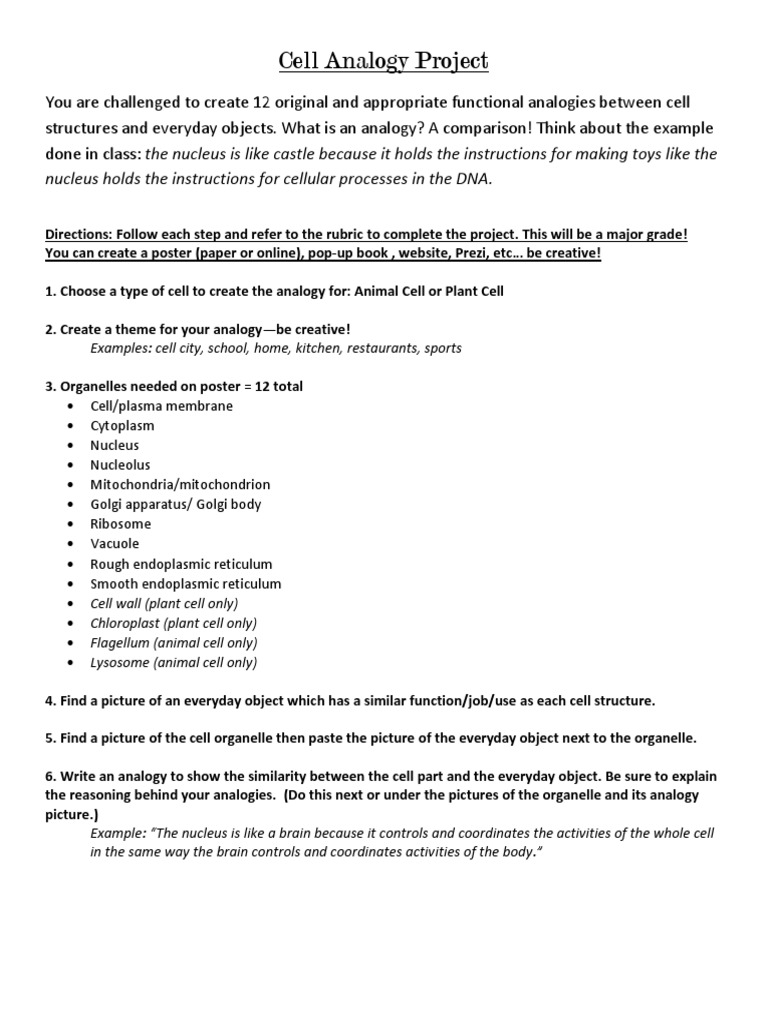Plant Cell City Project Examples