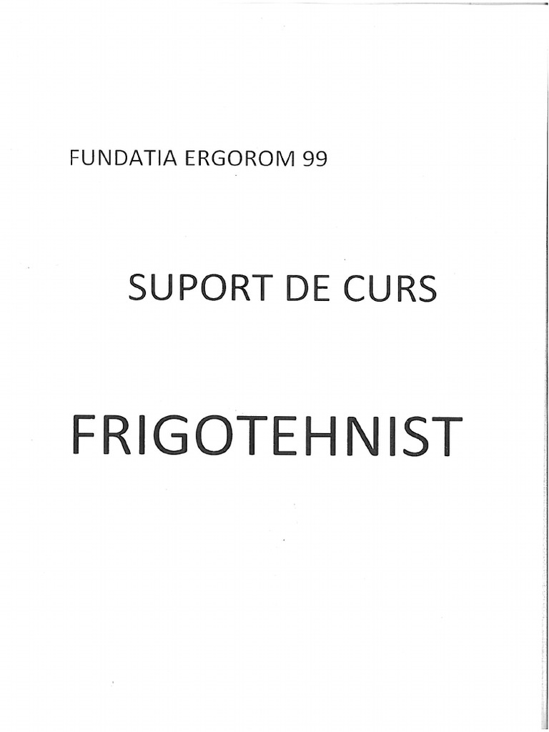 Frigotehnist Suport Curs | PDF