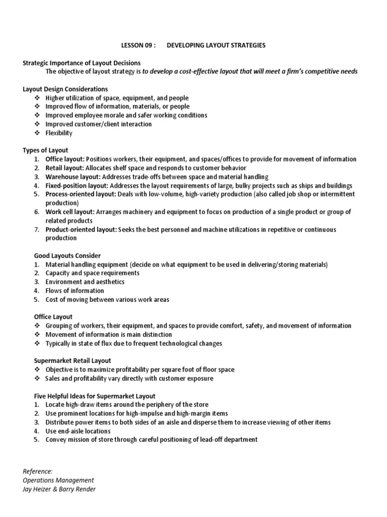 Layout Decisions | PDF | Retail | Warehouse