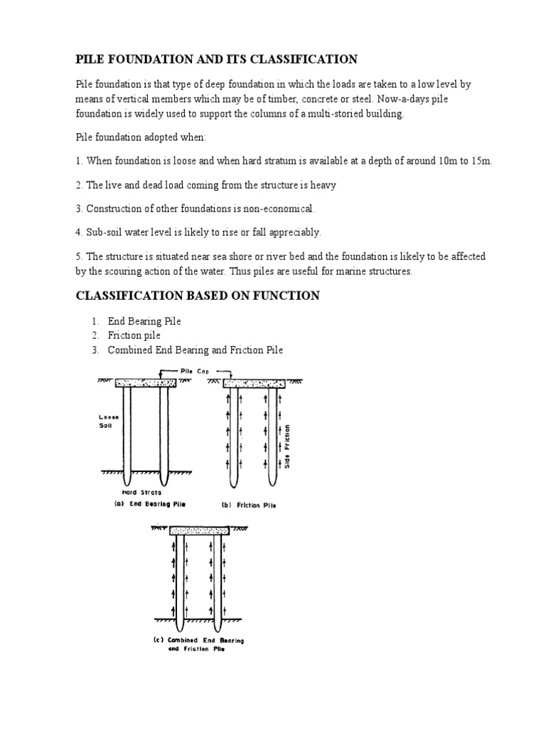 Pile Foundation Classification | PDF | Deep Foundation | Structural Steel