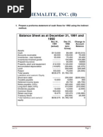Chemalite Inc. Case Study Solution | PDF | Cash Flow Statement | Dividend