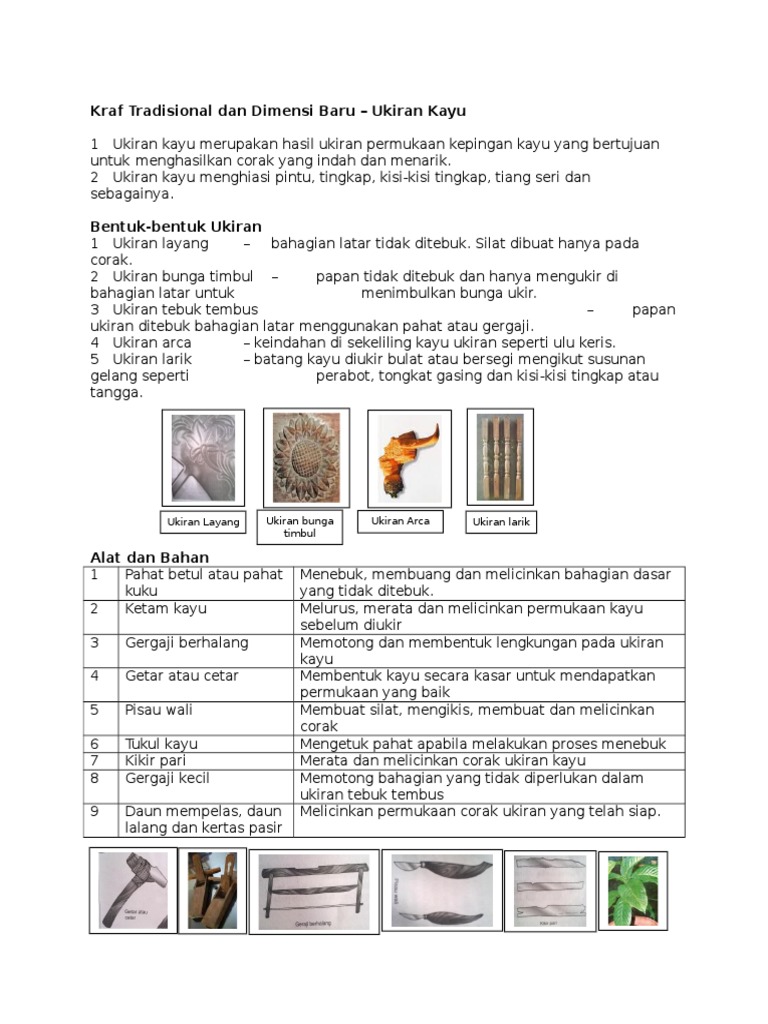 Nota - Ukiran Kayu | PDF