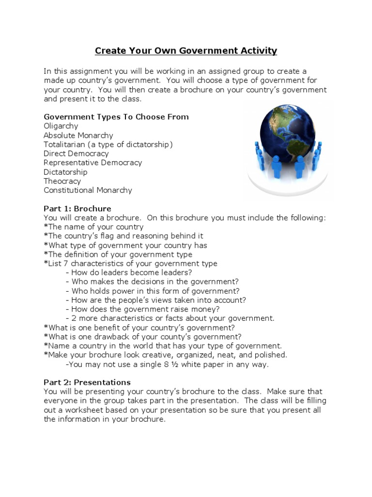 Create a Government Project Guide | PDF | Dictatorship | Government