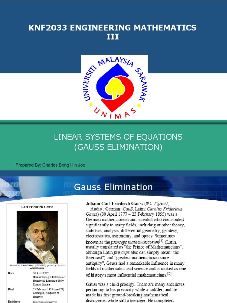 Engineering Maths 3 (Week3) | PDF | System Of Linear Equations ...