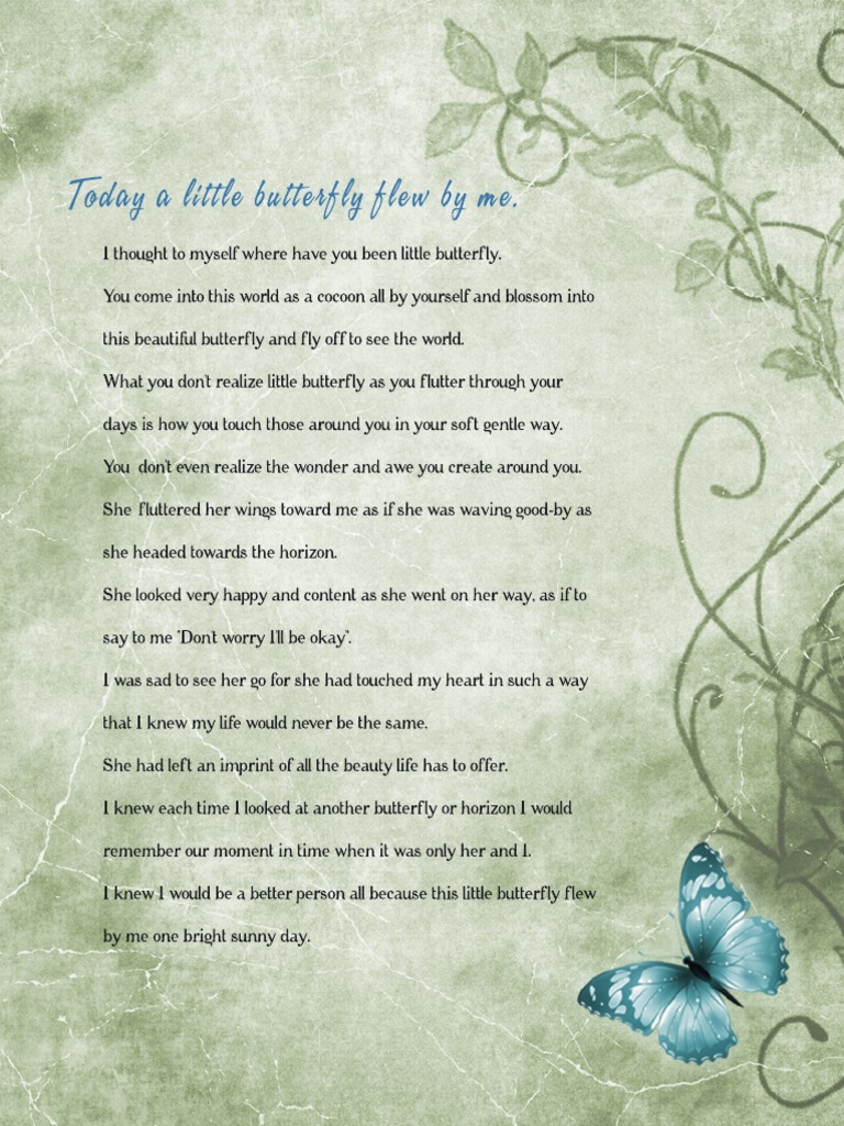 Butterfly Poem | PDF