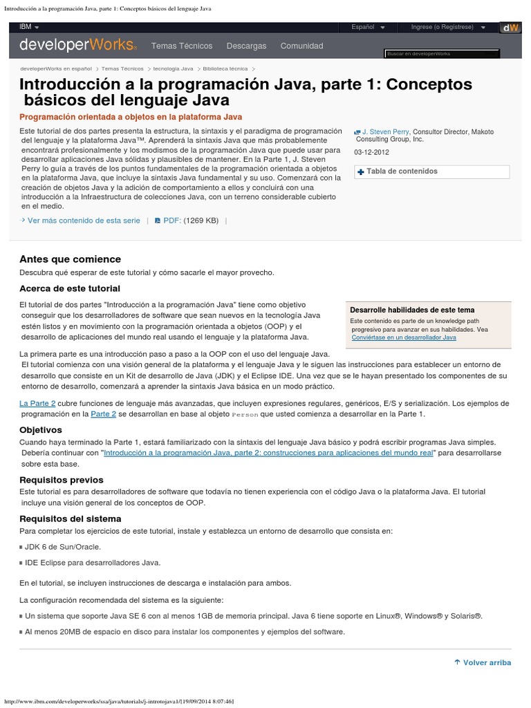 Introducción a la programación Java, parte 1_ Conceptos básicos del lenguaje Java.pdf | PDF ...
