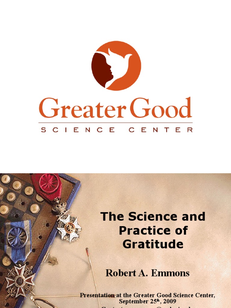 The Science and Practice of Gratitude | PDF | Gratitude | Behavioural ...