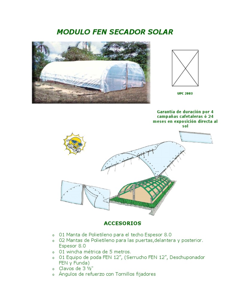 Modulo Fen Secador Solar | PDF | Materiales | Química