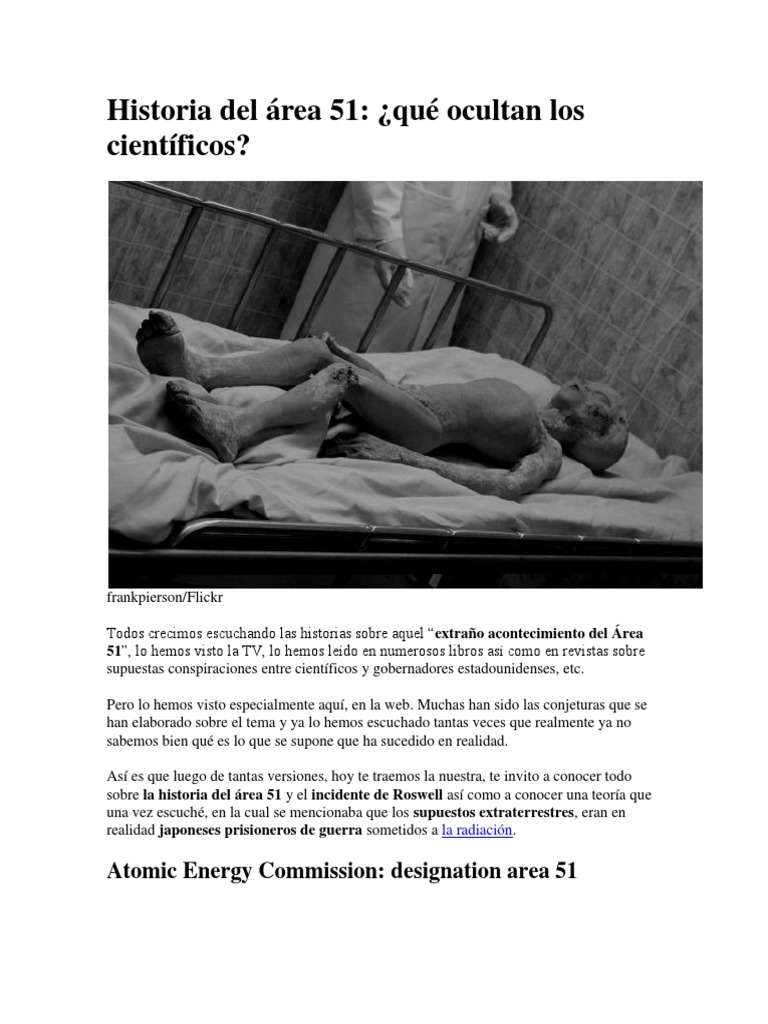 Historia Del Área 51 | PDF | Vida extraterrestre | Teoría