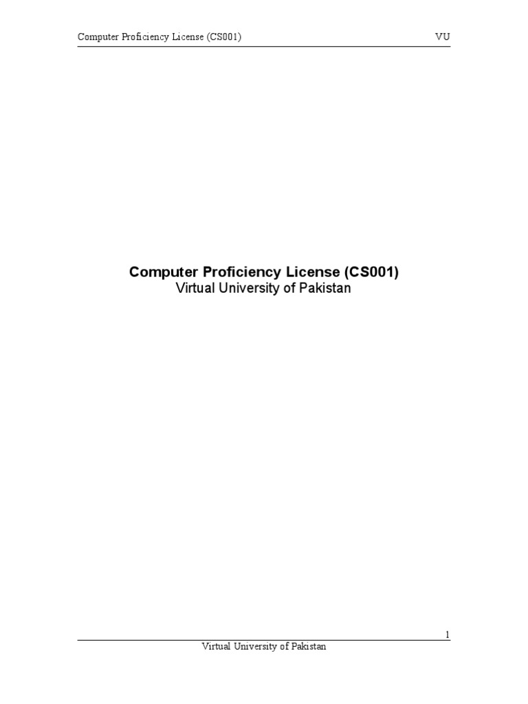 Computer Proficiency License (CS001) | PDF | Computer Data Storage | Disk Storage