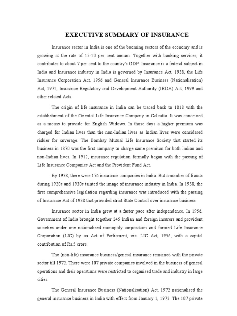 Insurance Industry Analysis Report | PDF | Insurance | Life Insurance