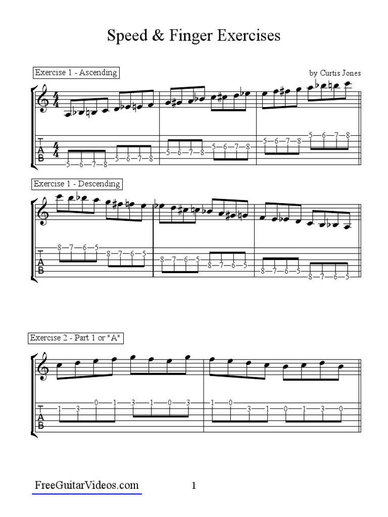 Speed Exercises For Flatpicking Guitar | PDF