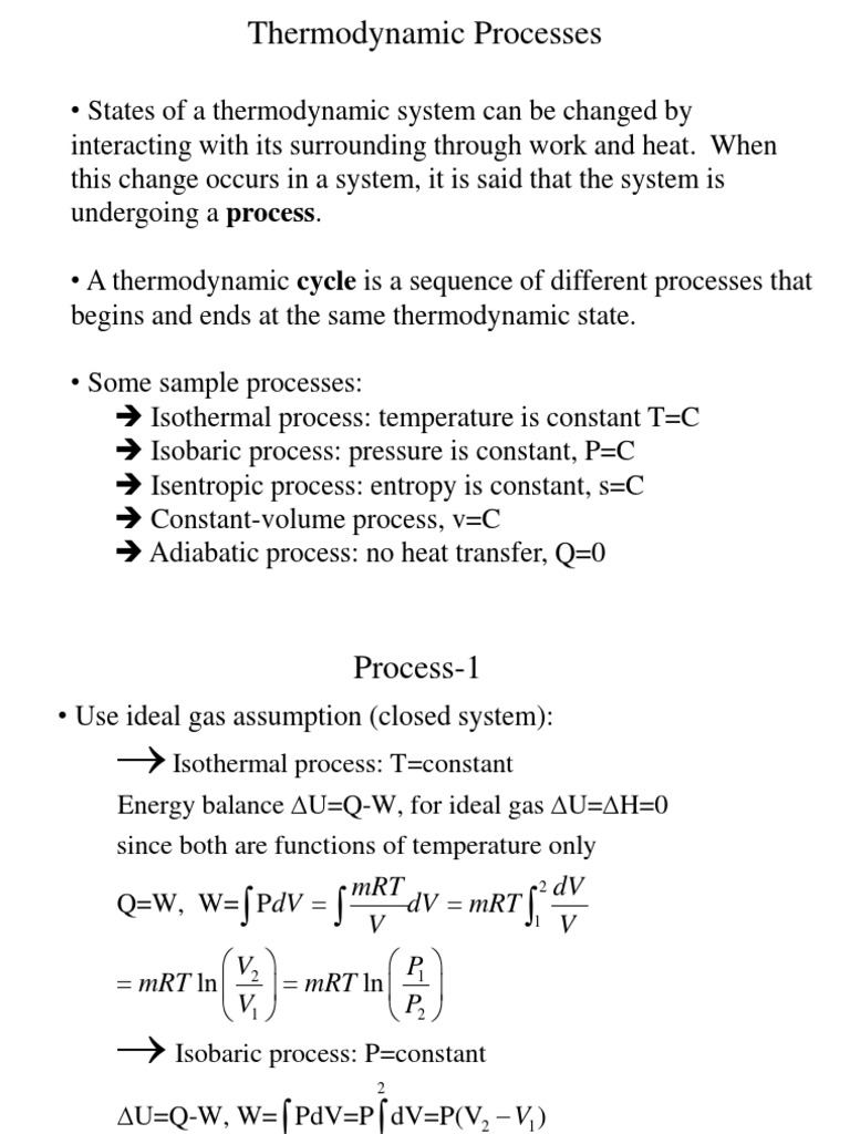 Thermodynamic Processes | PDF | Thermodynamics | Gases