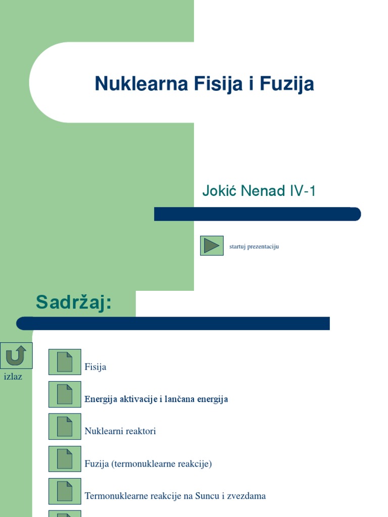 Fisija I Fuzija | PDF