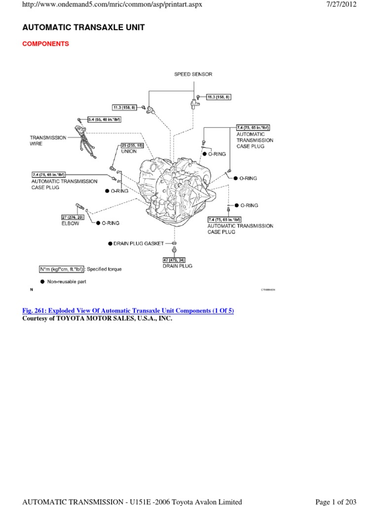 U151E Components | PDF | Clutch | Automatic Transmission