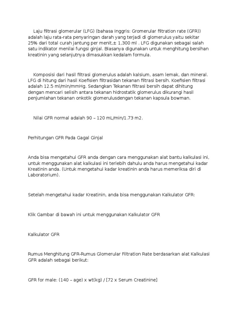 GFR | PDF | Kesehatan Holistik