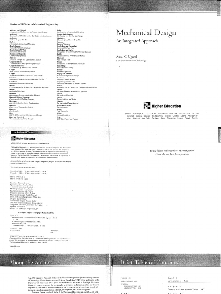 Mechanical Design - Part 1 - Ugural PDF | PDF