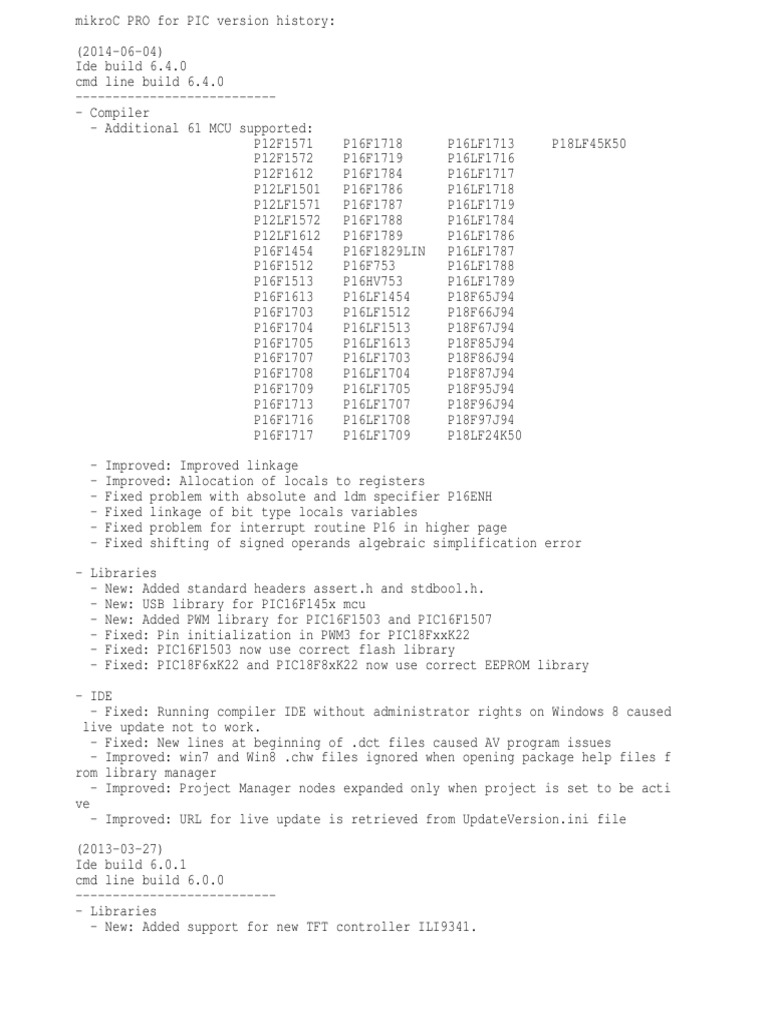 Whats New | PDF | Library (Computing) | Pic Microcontroller
