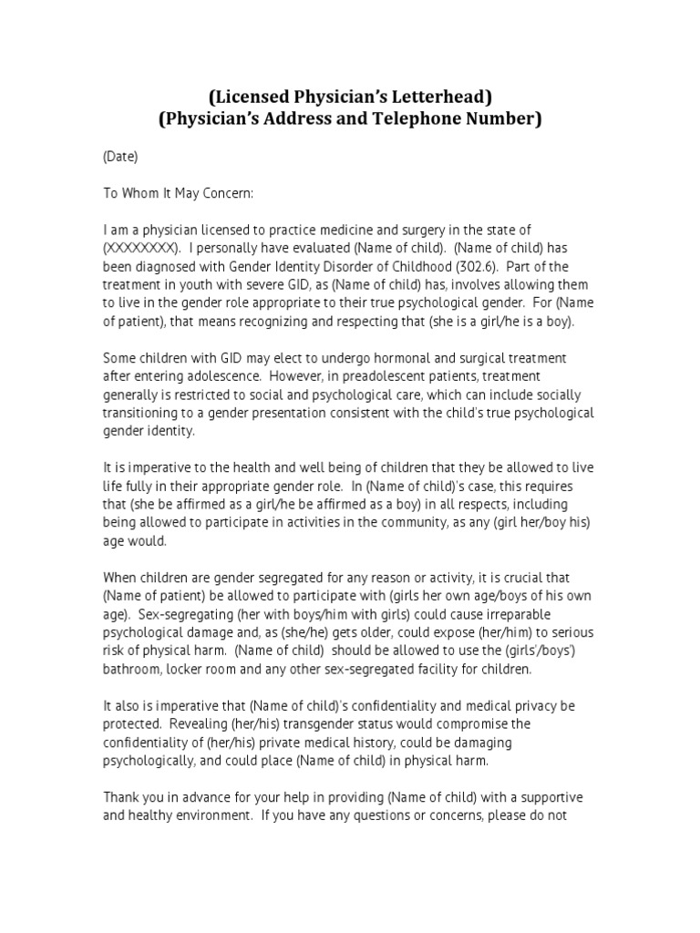 Sample Medical Carry Letter | PDF