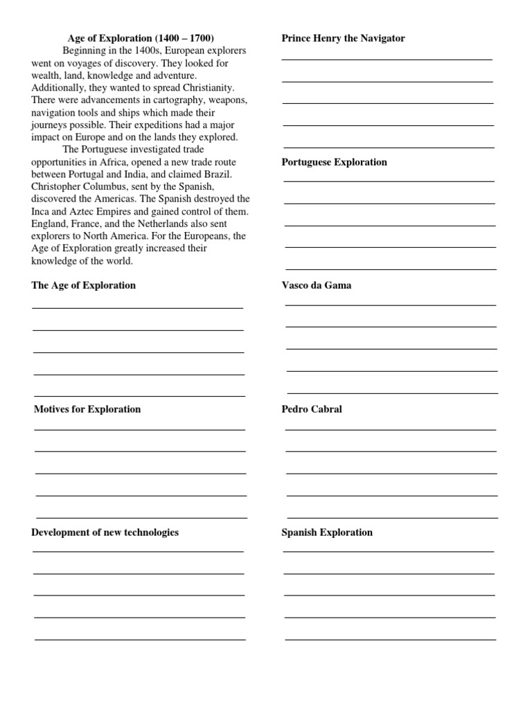 Age of Exploration Overview | PDF