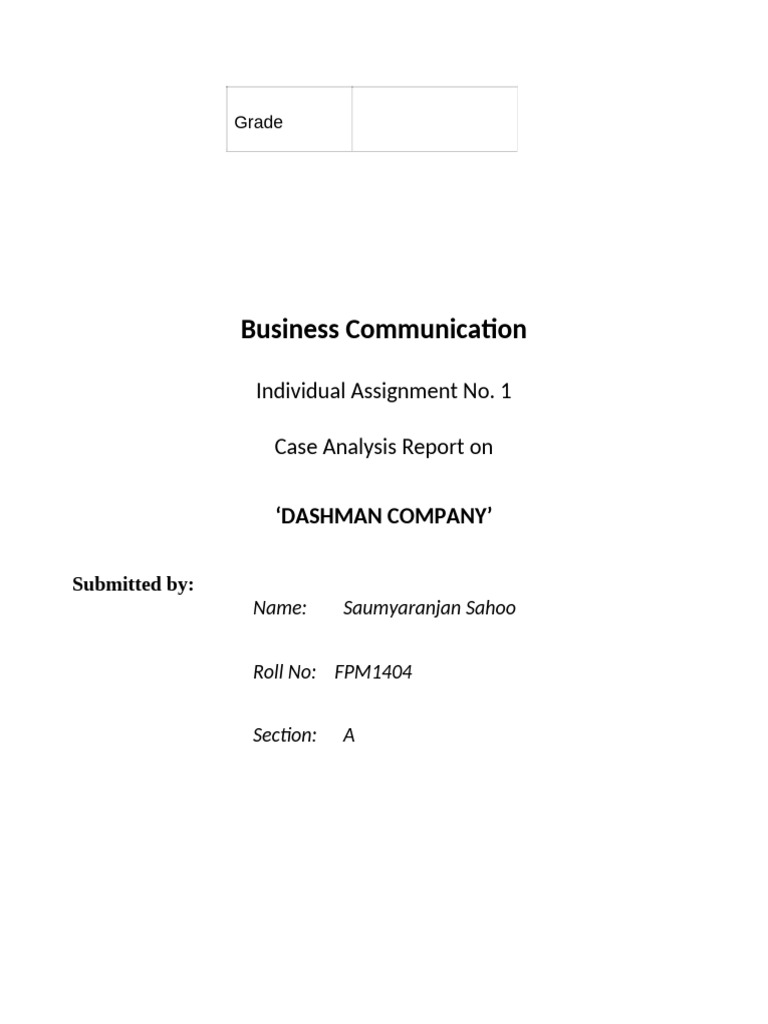 Dashman Company | PDF | Government | Business