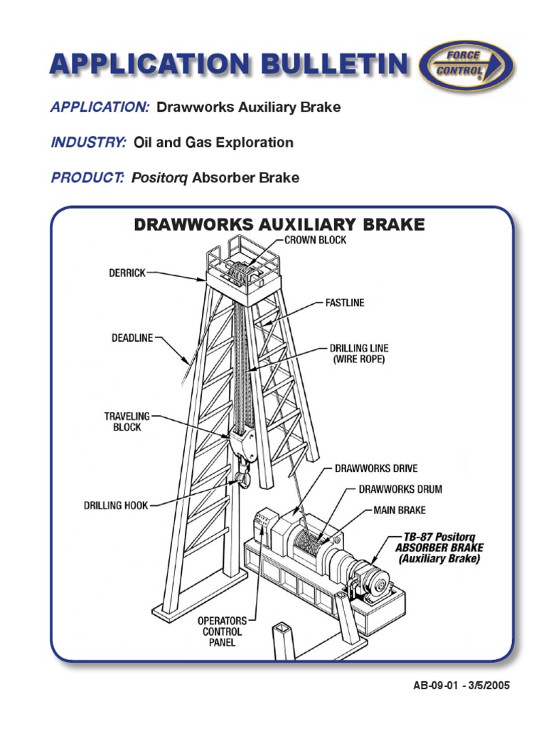 Drawworks Auxiliary Brake Overview | PDF | Drilling Rig | Brake