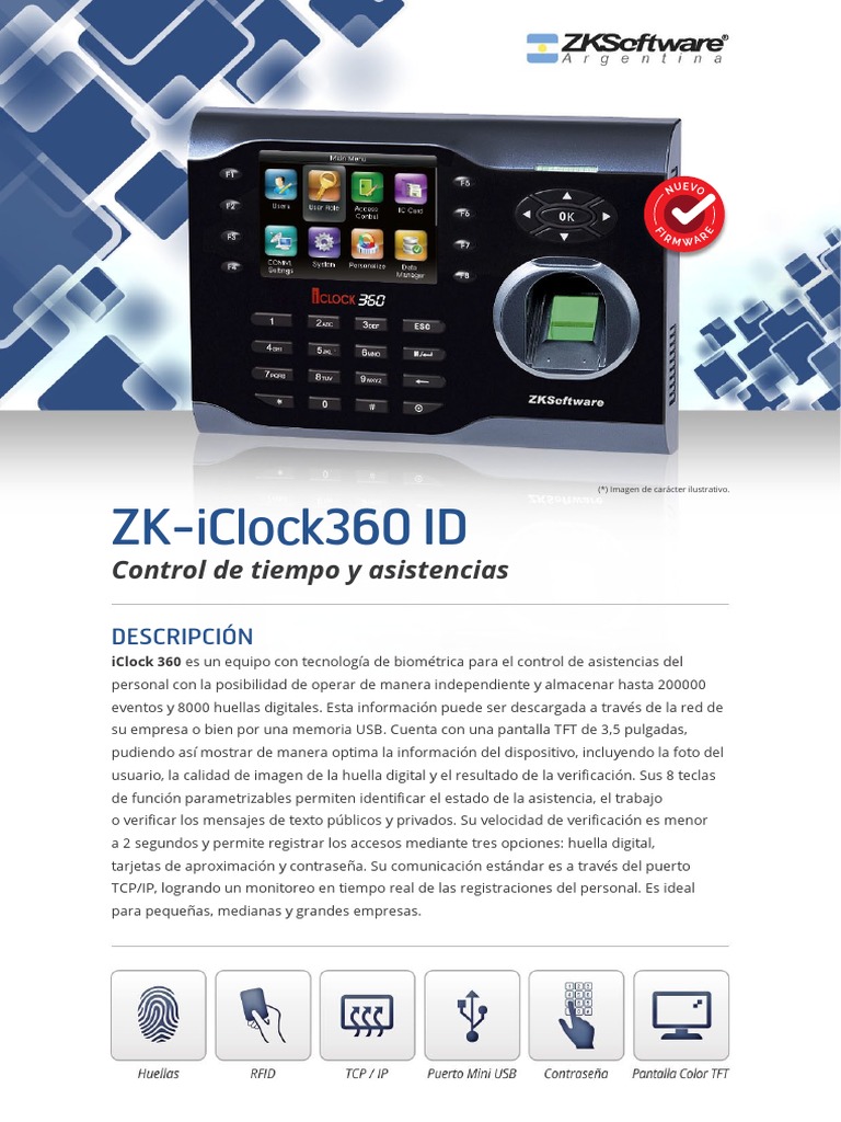 ZK Iclock360 Id | PDF | Transmisión de datos | Redes de computadoras